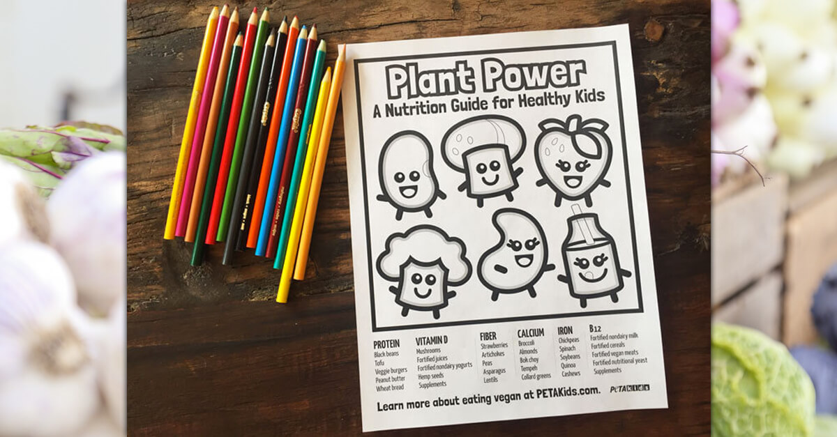 Plant Power Nutrition Coloring Sheet | PETA Kids