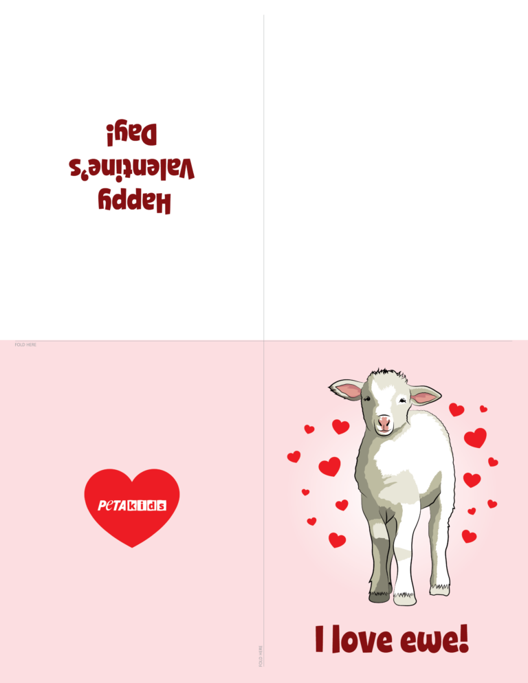 Printable Animal-Friendly Valentine’s Day Cards | PETA Kids